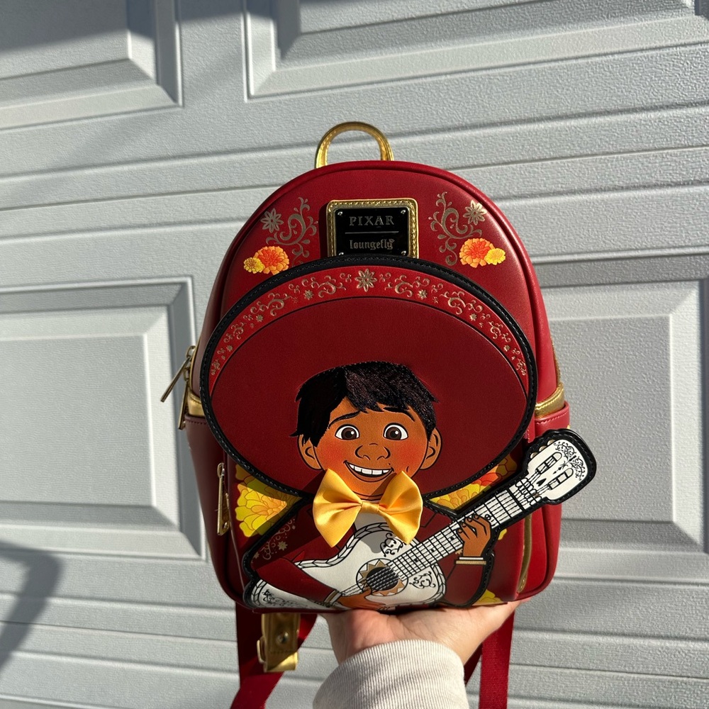 Loungefly Pixar Red Backpack With Character Design - Gem